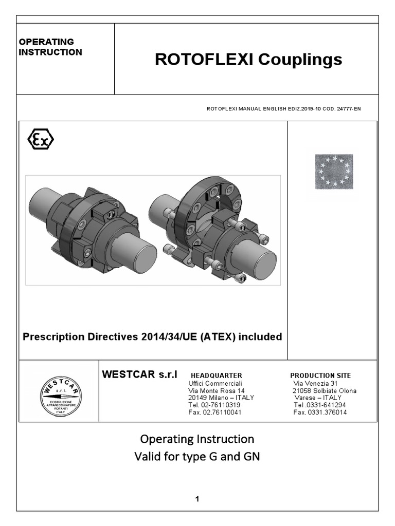 RotoFlexi Coupling Operating Instructions | PDF | Deformation ...