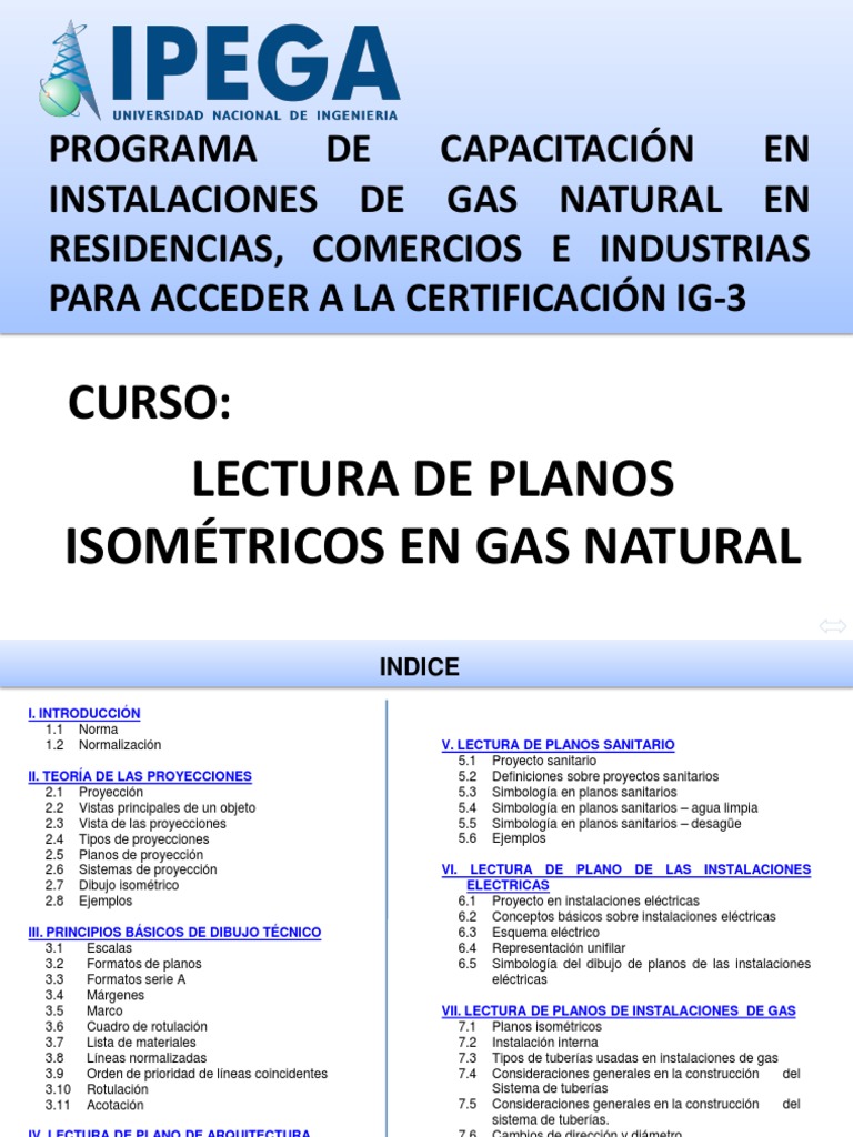 Lectura de Planos Isométricos en Gas Natural | PDF | Tubería ...