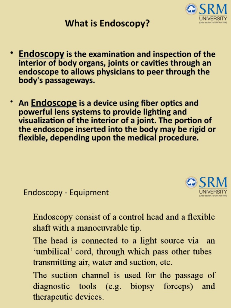 Overview of Endoscopy Techniques | PDF | Endoscopy | Charge Coupled Device