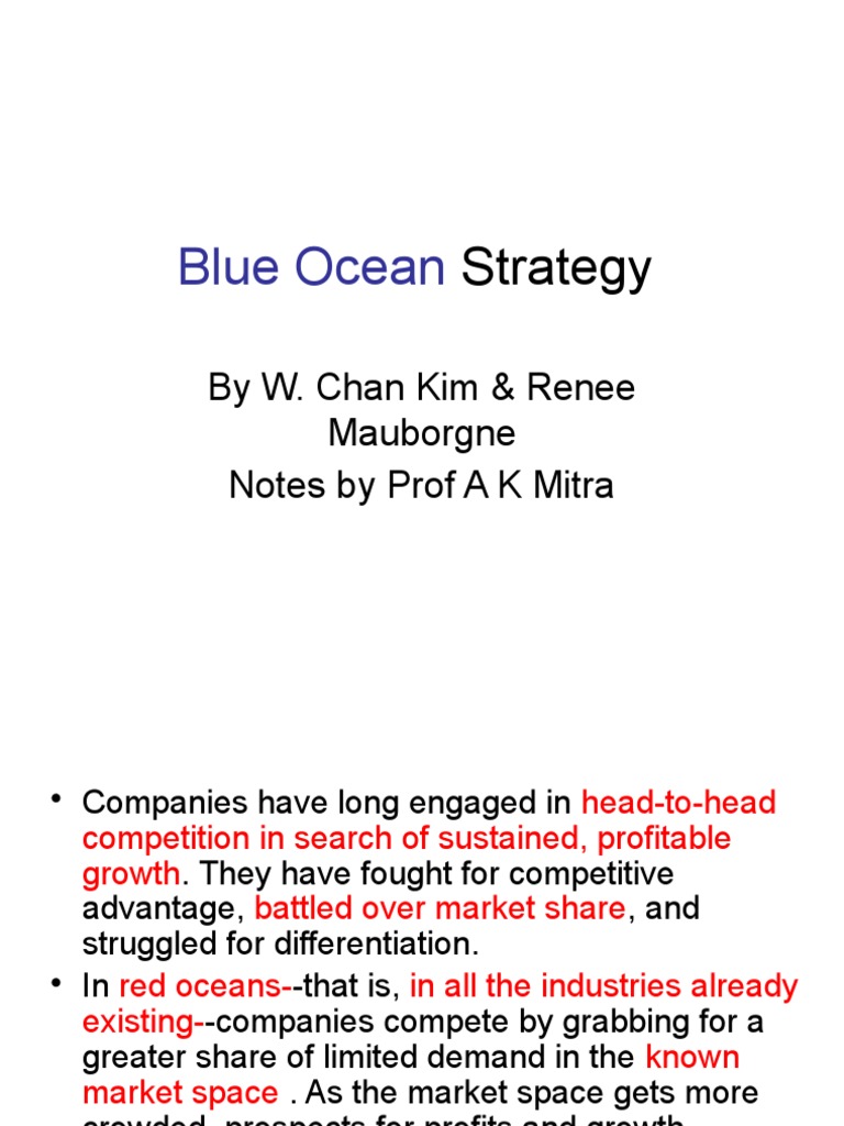 Blue Ocean Strategy | PDF | Economies | Business Process