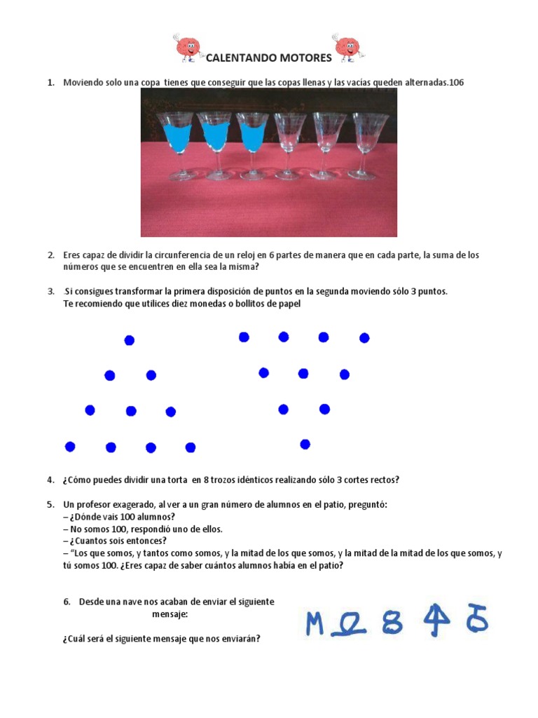 Juegos Matematica 1er Dia de Clases | PDF | Matemáticas