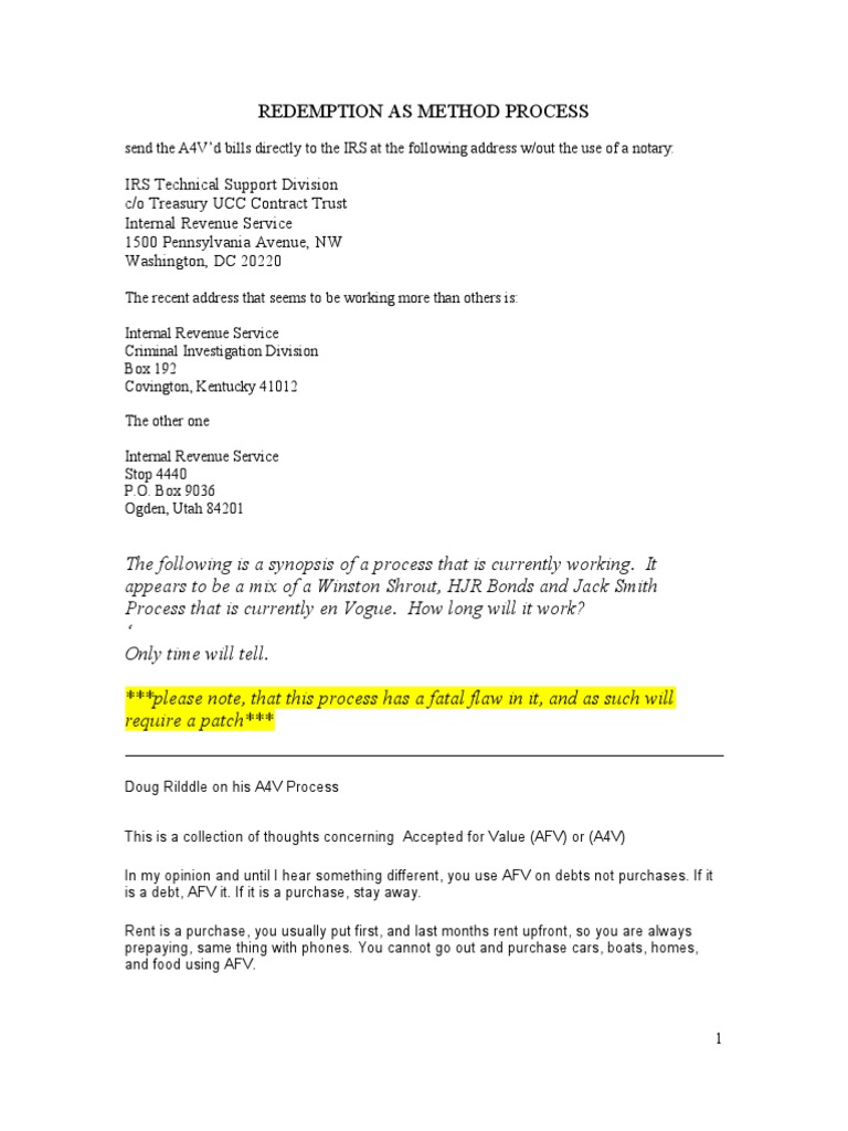 Doug Riddle AFV-A4V Patched | PDF | Credit Card | Internal Revenue Service