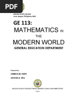 Ged 102 Mathematics in The Modern World Module PDF | PDF | Pattern ...