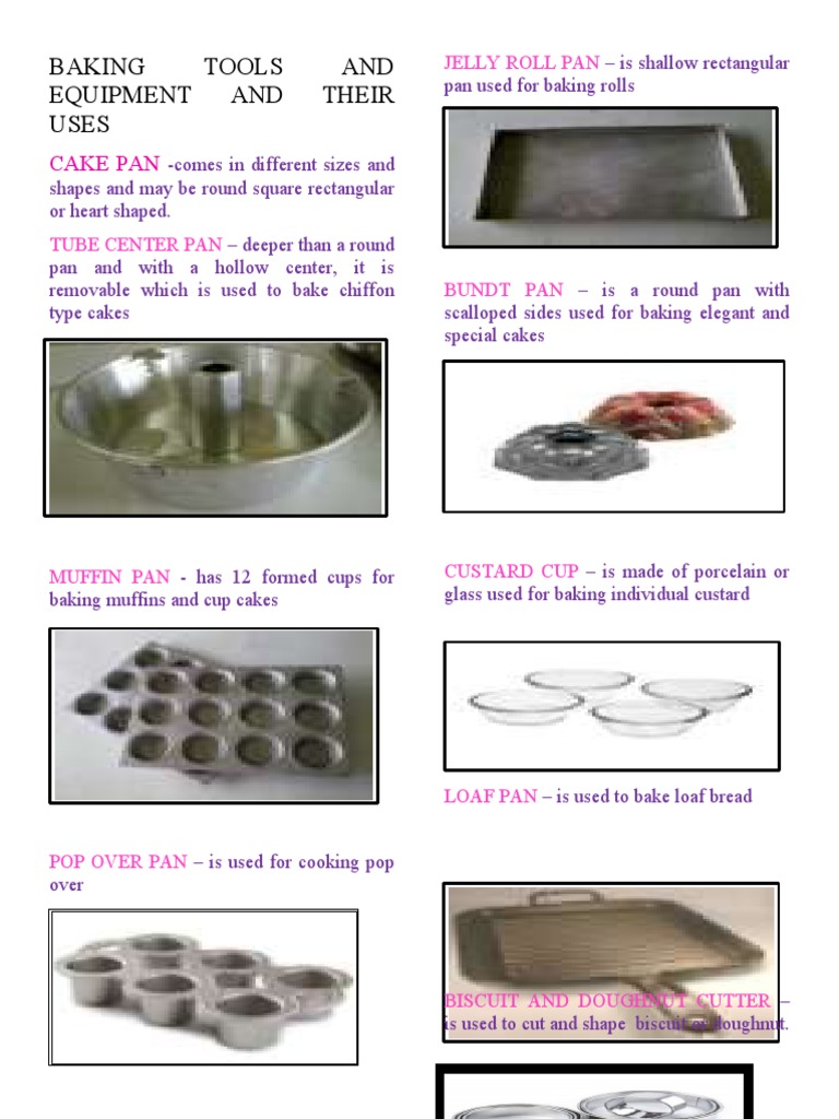 Baking Equipment | PDF | Baking | Cakes