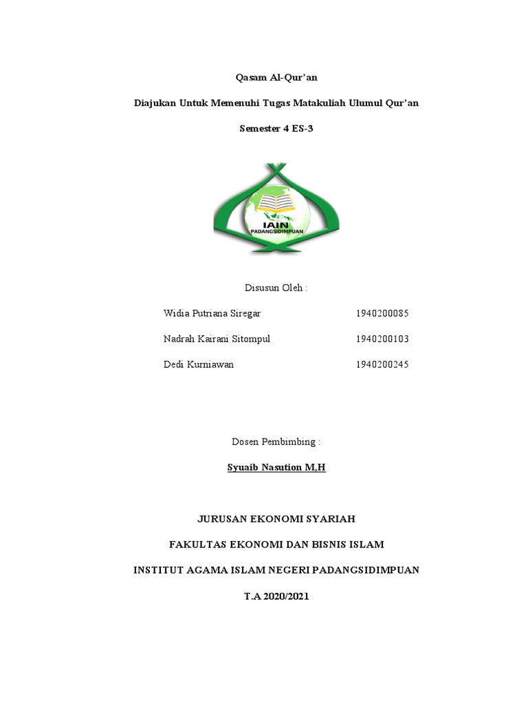Aqsam Kelompok 7 Iain PSP | PDF | Agama & Spiritualitas