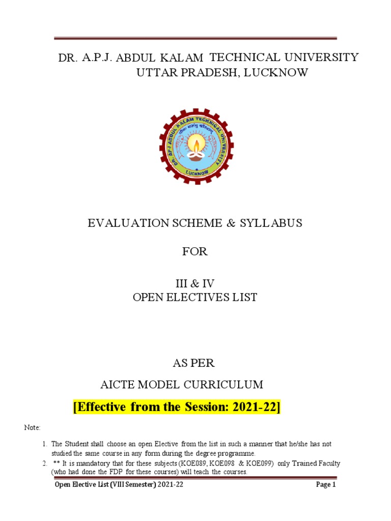 Open Elective III & IV Syllabus 2022 25012022 | PDF | Virus | Smart Grid