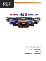 Maruti Suzuki Introduction | PDF | Supply Chain | Inventory