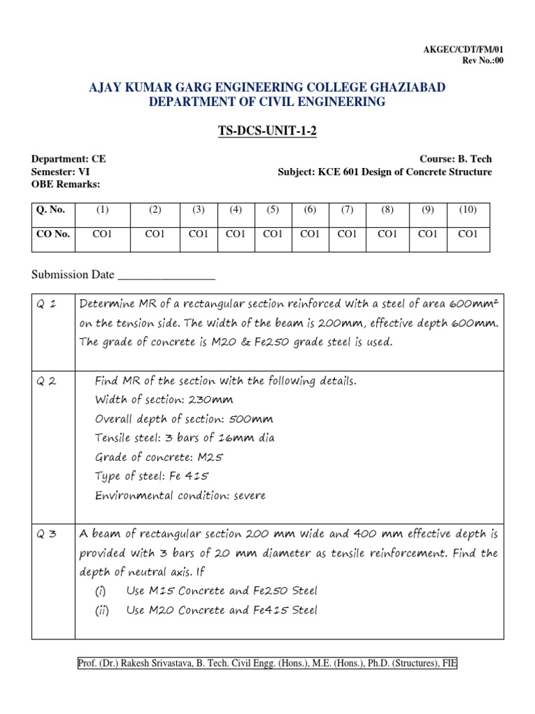 Ajay Kumar Garg Engineering College Ghaziabad Department of Civil ...