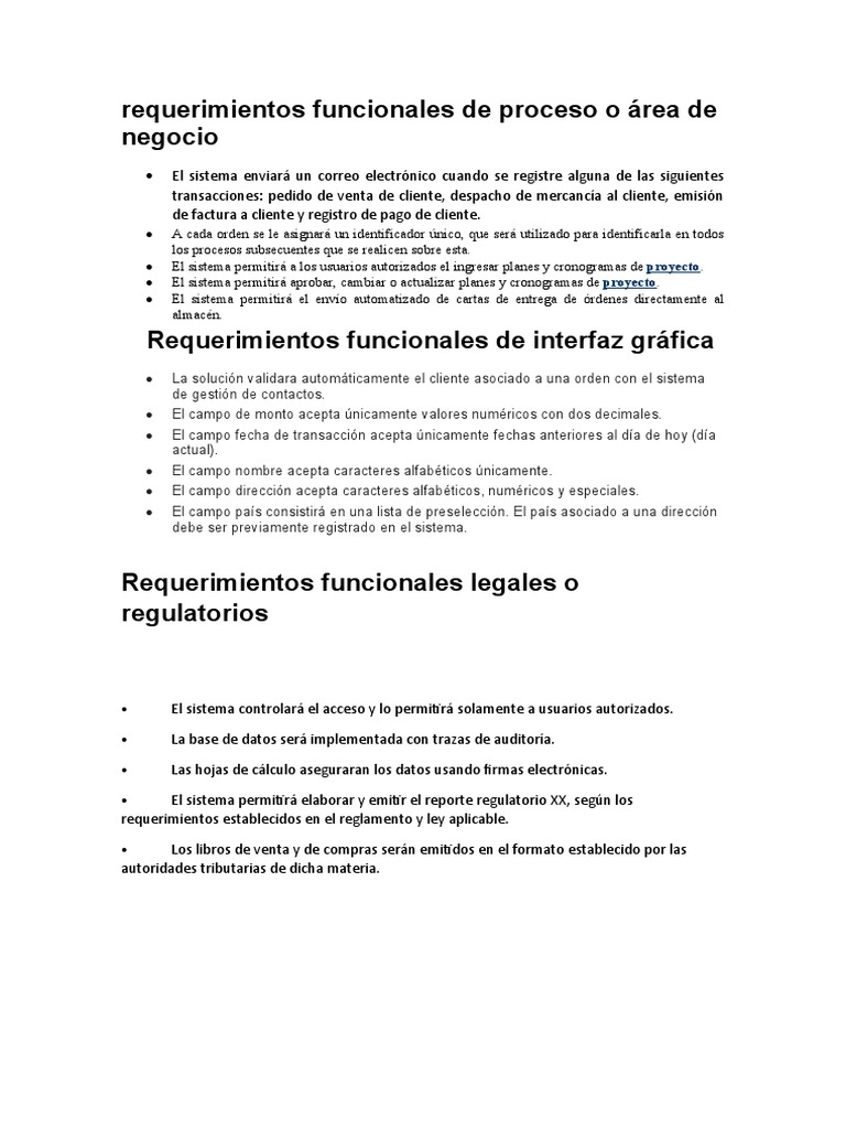 Requerimientos Funcionales - FUNCIONALES | PDF | Usuario (informática ...