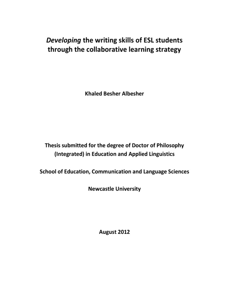 Collaborative Learning Questionnaire Must | PDF | English As A Second ...