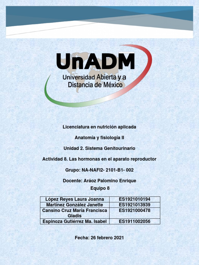 Afi2 U2 Ea Macc | PDF | Ciclo menstrual | Estrógeno