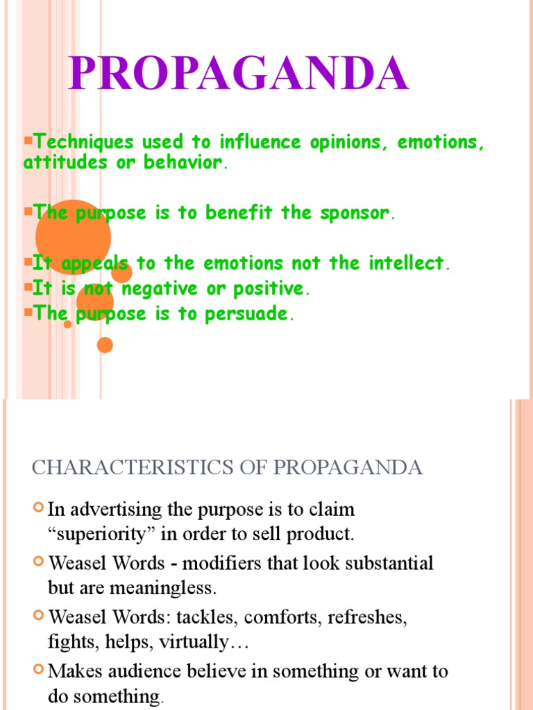 Understanding Propaganda Techniques | PDF | Propaganda | Communication