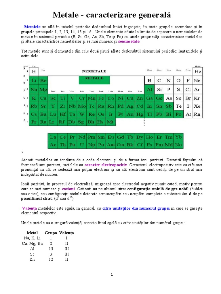 Metalele Generalitati Final | PDF