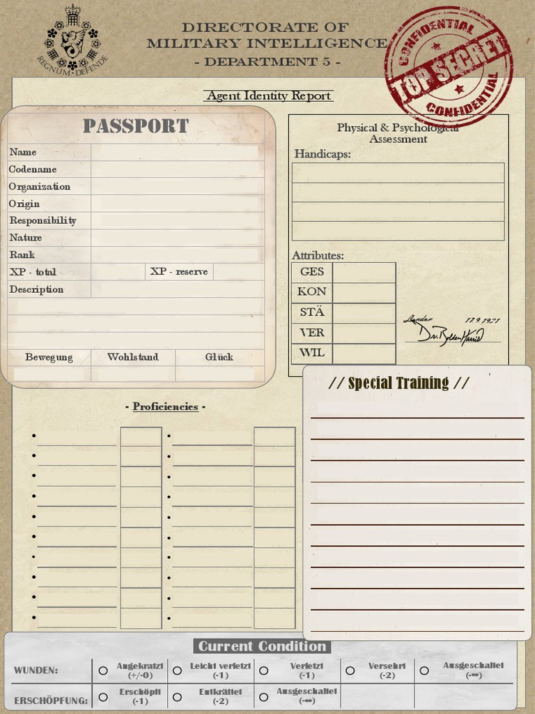 Military Intelligence Agent Report | PDF