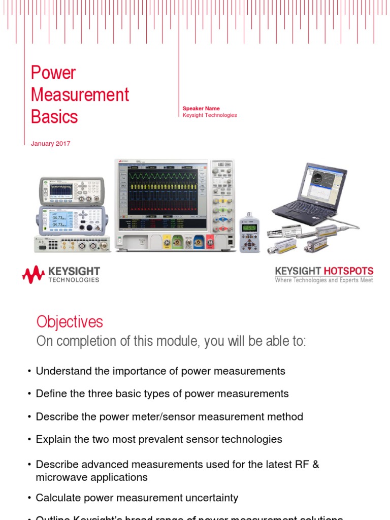 Topic 3 - RF Power Measurement, Keysight | PDF | Detector (Radio) | Diode