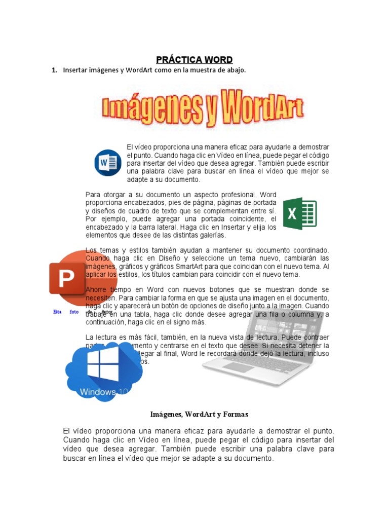 Diseño y Edición en Word | PDF | Microsoft Word | Vídeo