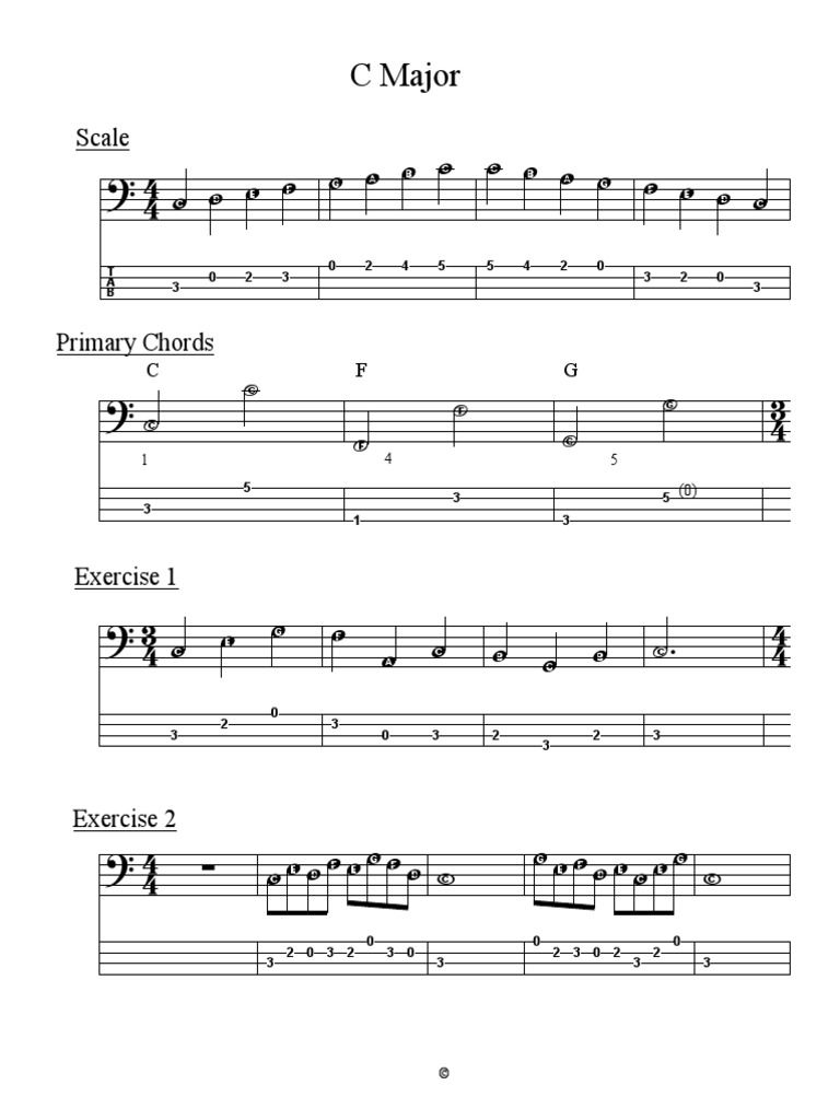 C Major: Scale | PDF | Musicology | Music Theory
