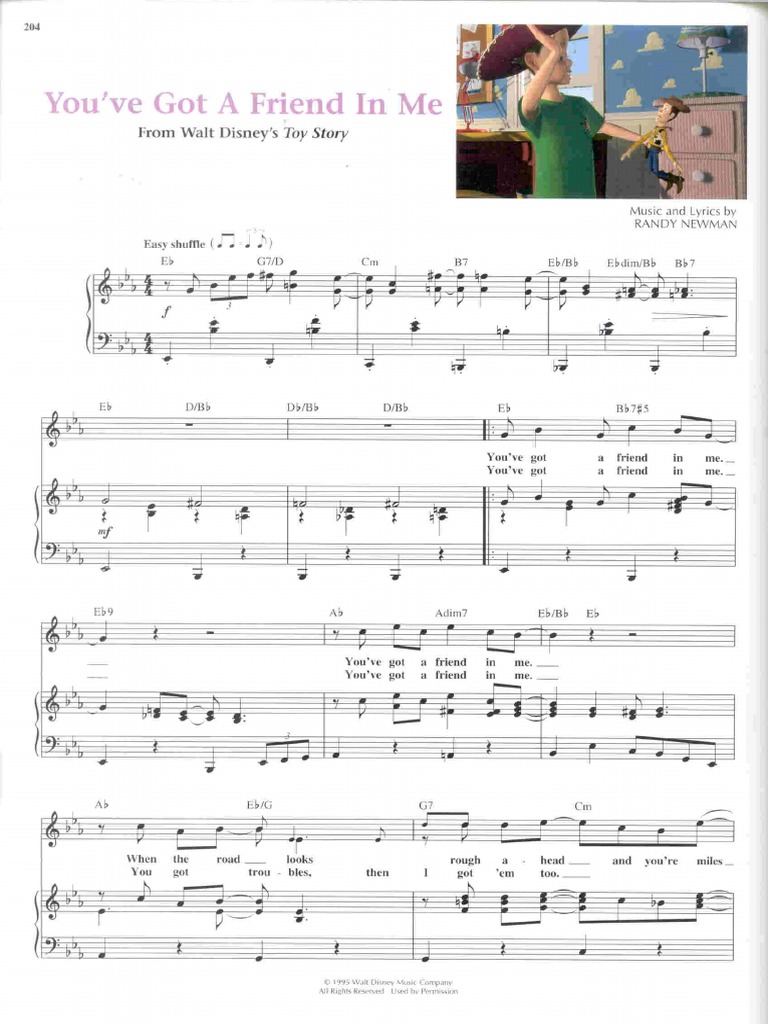 Randy Newman Youve Got A Friend in Me v2 | PDF