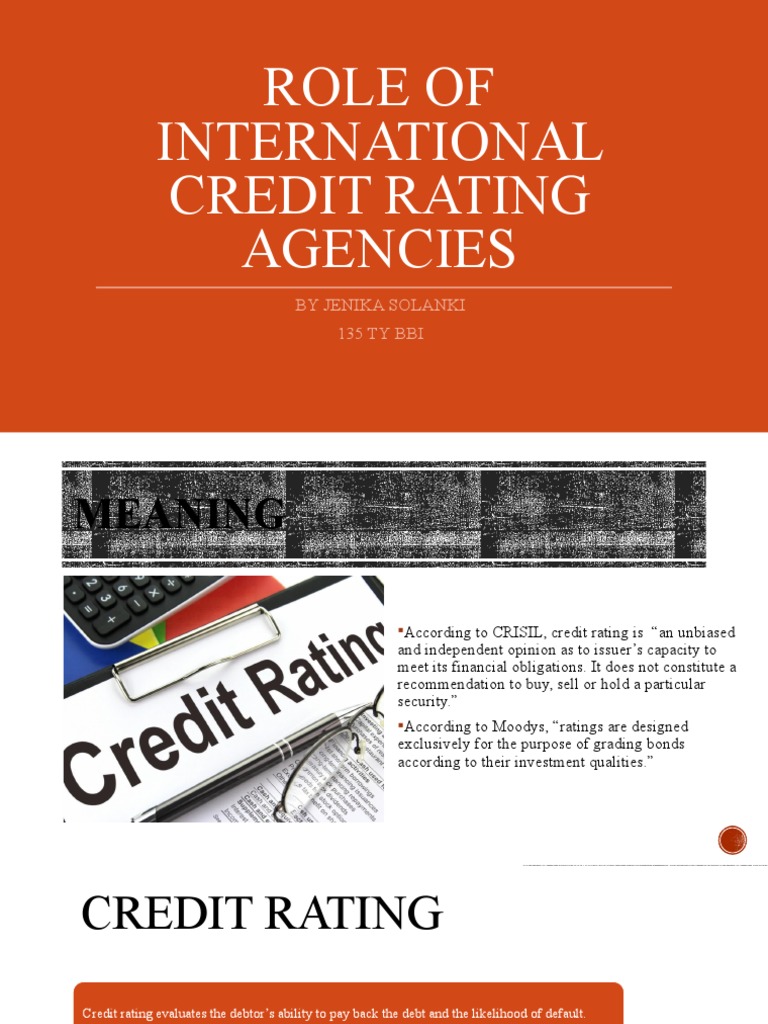 Role of International Credit Rating Agencies | PDF | Credit Rating ...