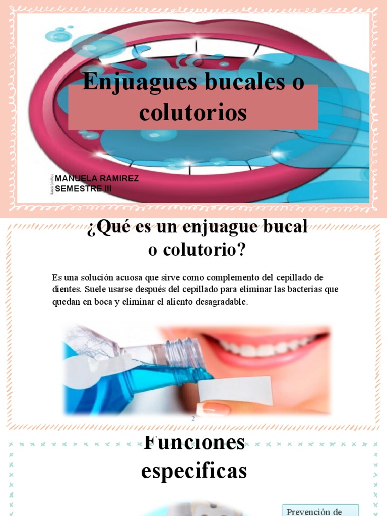 Tipos de enjuagues bucales y usos | PDF | Higiene | Boca