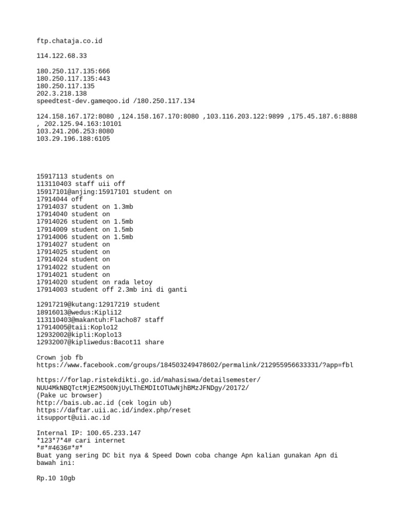 Kumpulan Nim | PDF | Computer Networking