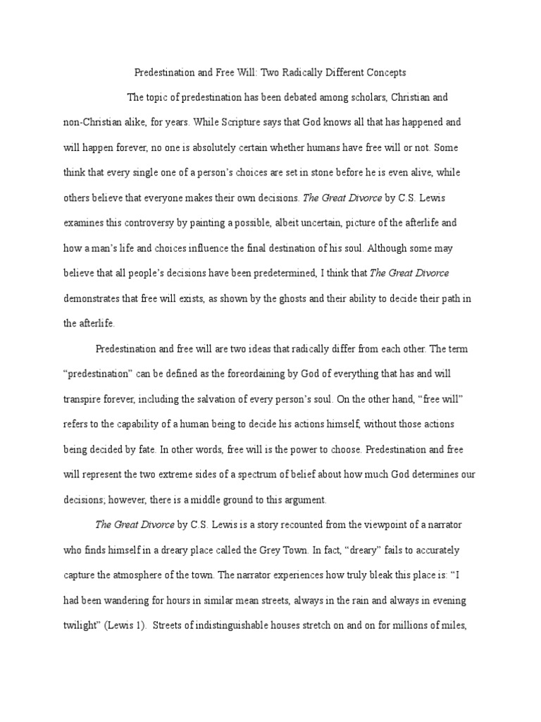 Predestination vs. Free Will Explained | PDF | Predestination | Free Will