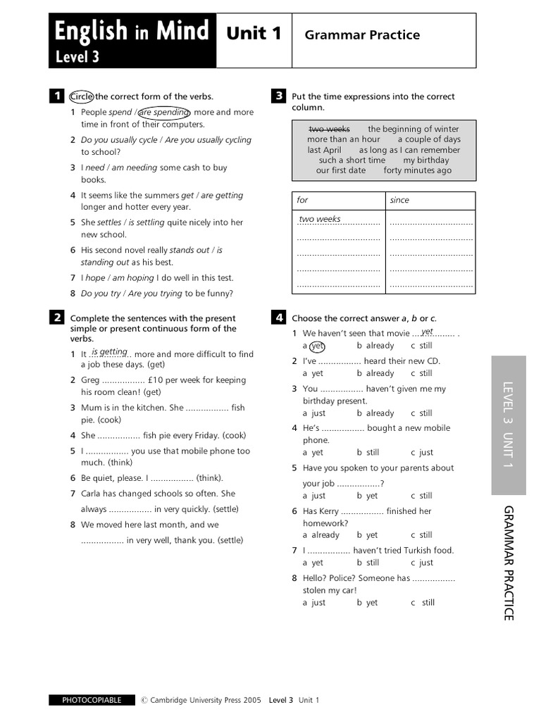 Level 3: Unit 1 | PDF