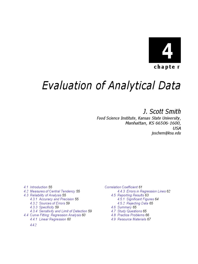 5.Evaluation of Analytical Data-đã chuyển đổi | PDF | Standard ...