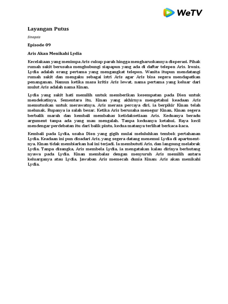Layangan Putus - Sinopsis 9 | PDF