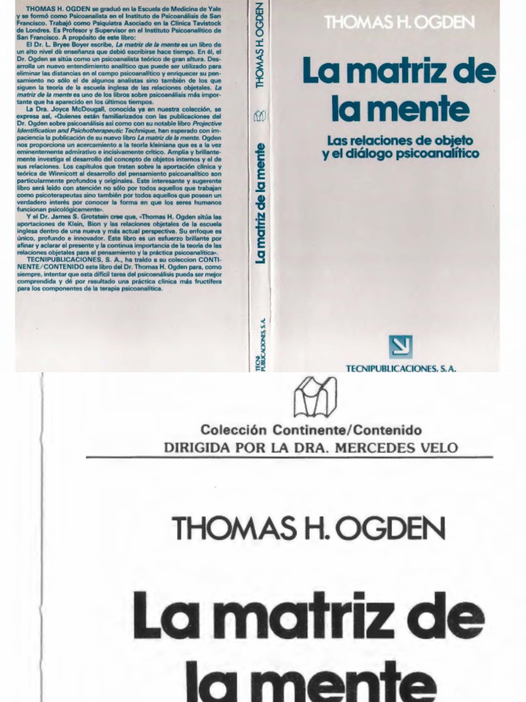 La Matriz de La Mente | PDF | Psicoanálisis | Cognición