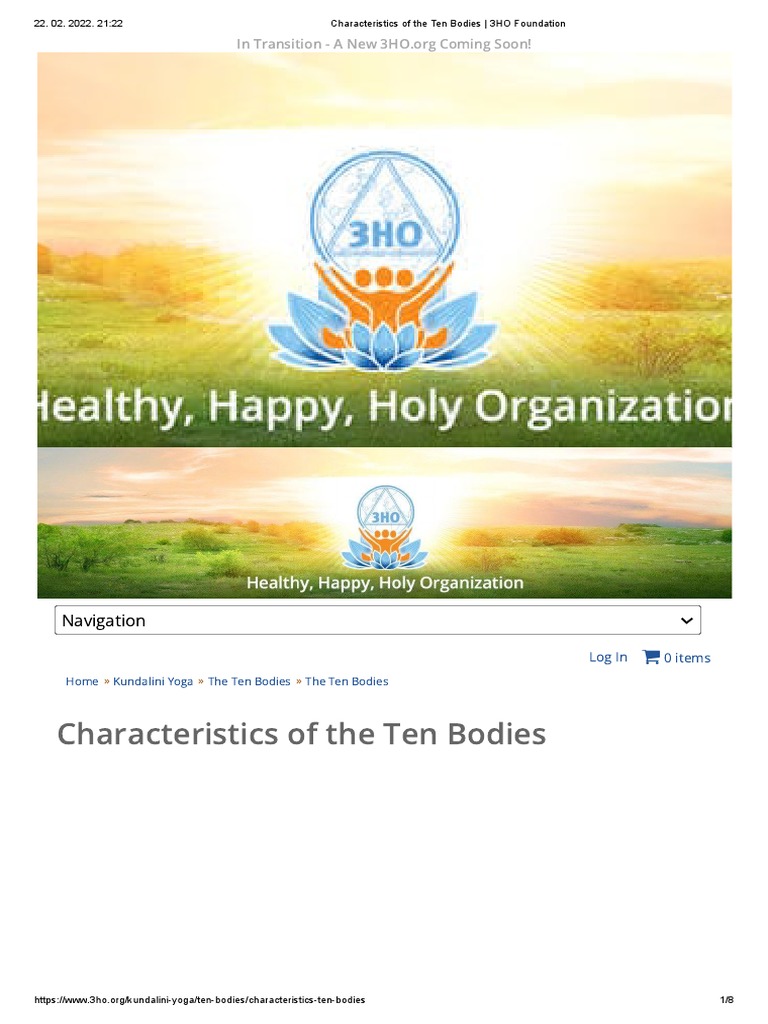 Characteristics of The Ten Bodies - 3HO Foundation | PDF | Yoga ...