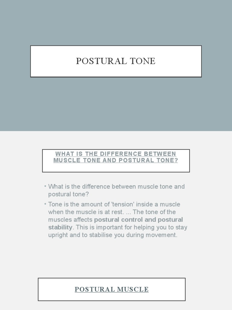 Postural Tone | PDF