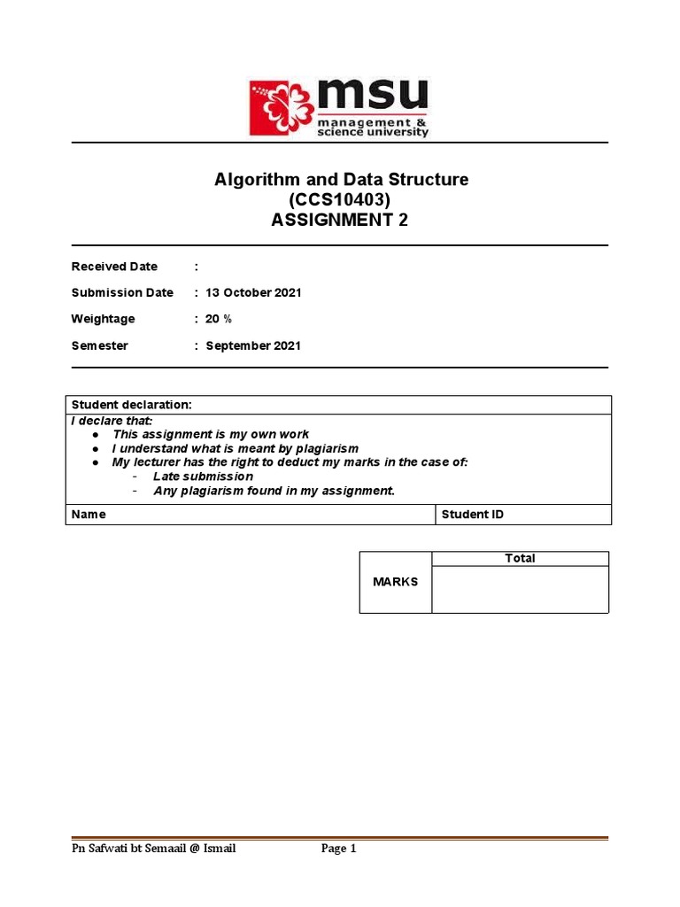 Assignment 1 Ccs10403 Download Free Pdf Queue Abstract Data Type Computer Engineering 3815