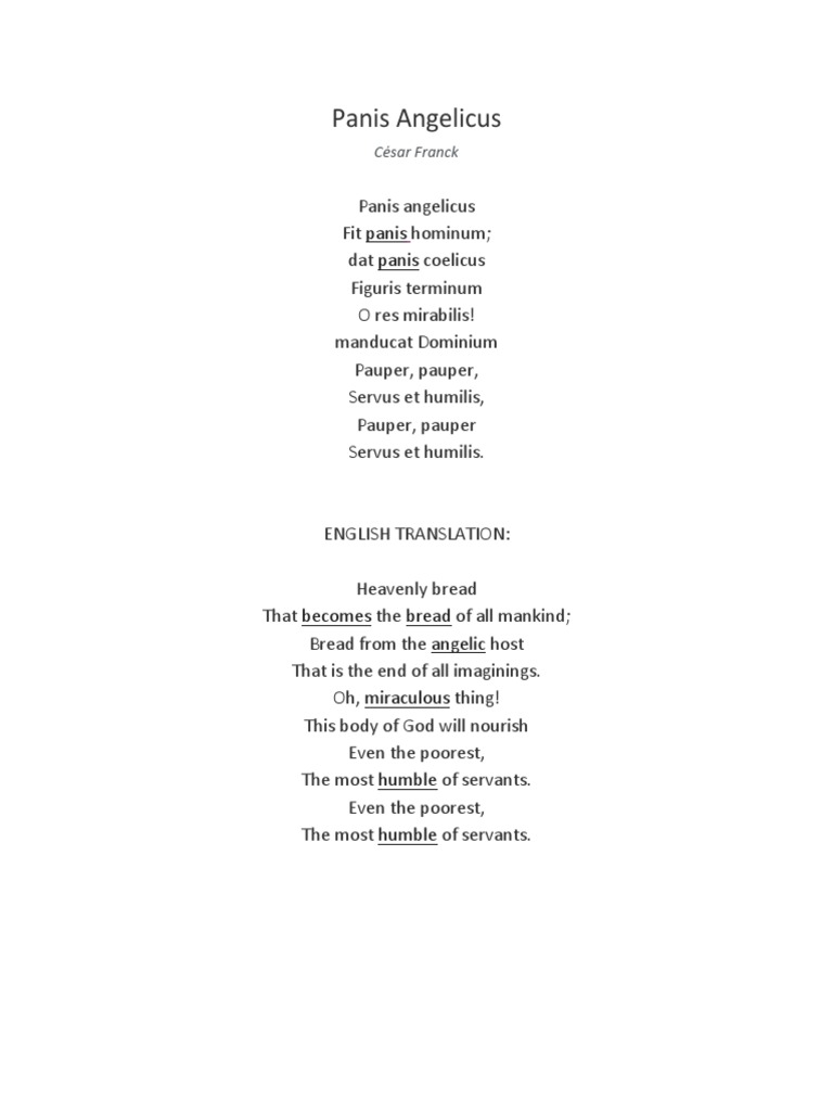 Panis Angelicus Lyrics | PDF