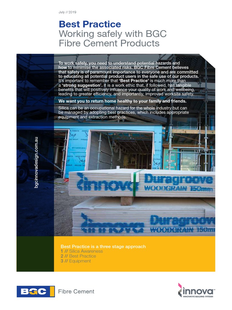 Working Safely With BGC Fibre Cement Products: Best Practice | PDF ...