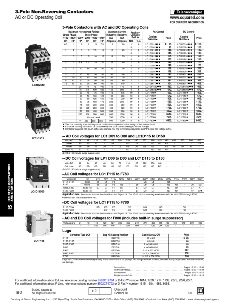 45IECMC D-Line F Line Contactors | PDF | Components | Electrical ...
