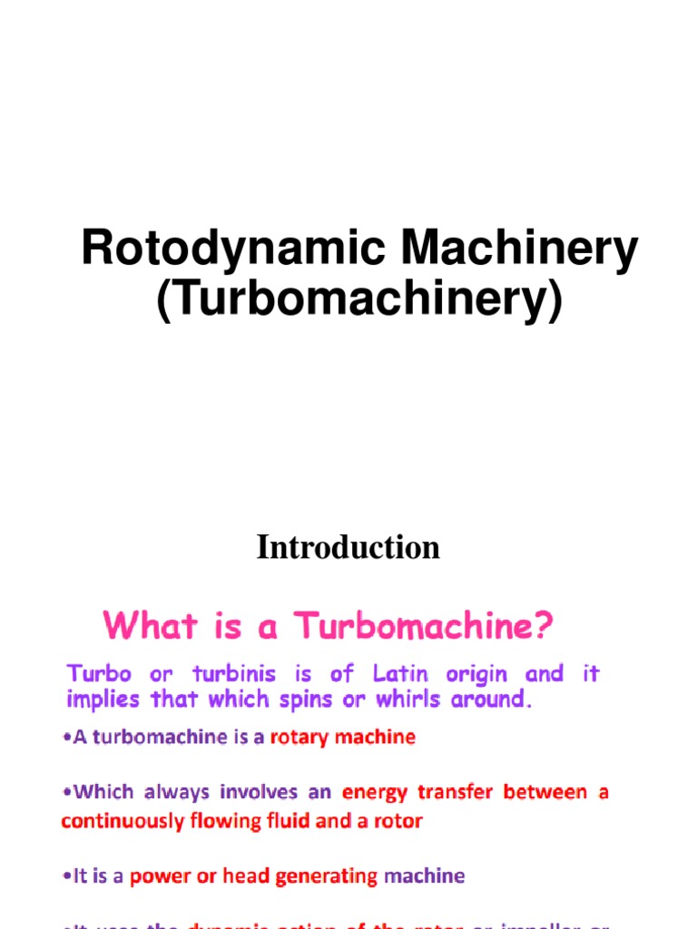 Rotodynamic Machines - 1 | PDF