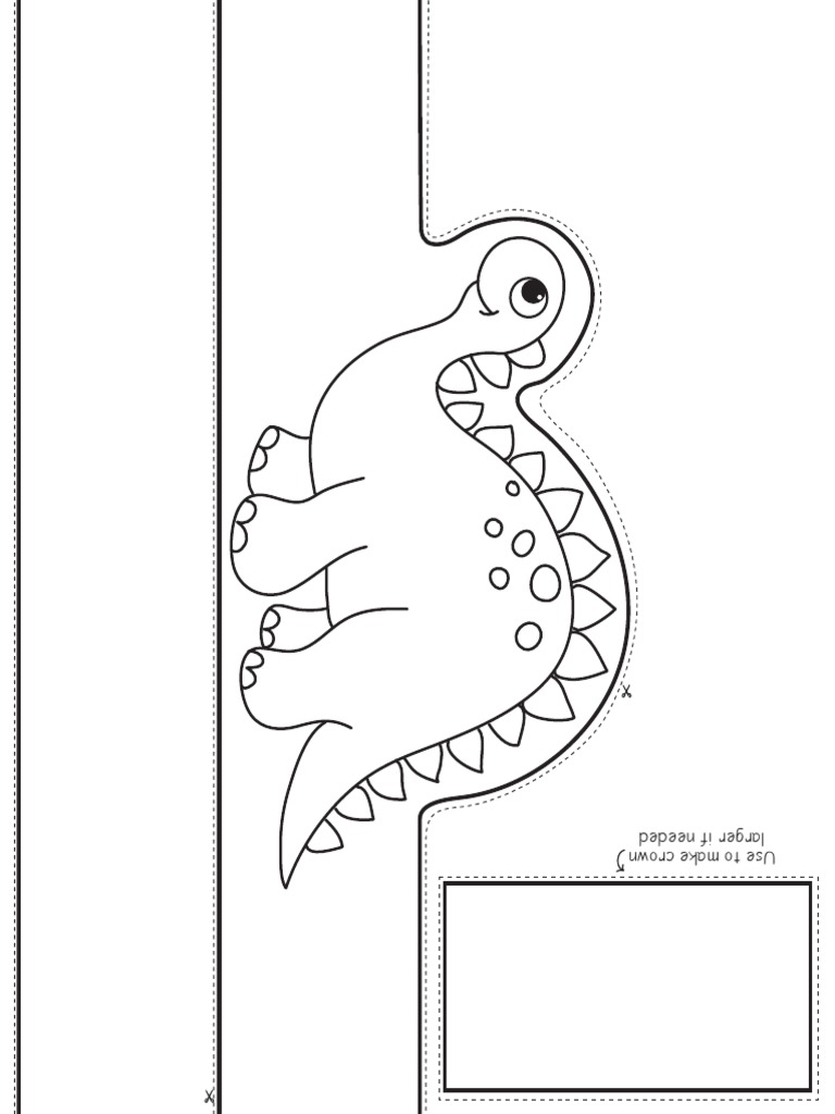 Dinosaur Paper Crown Printable Template | PDF
