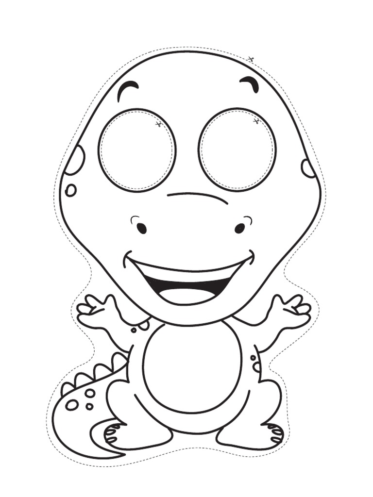 Dinosaur Paper Mask Printable Template | PDF