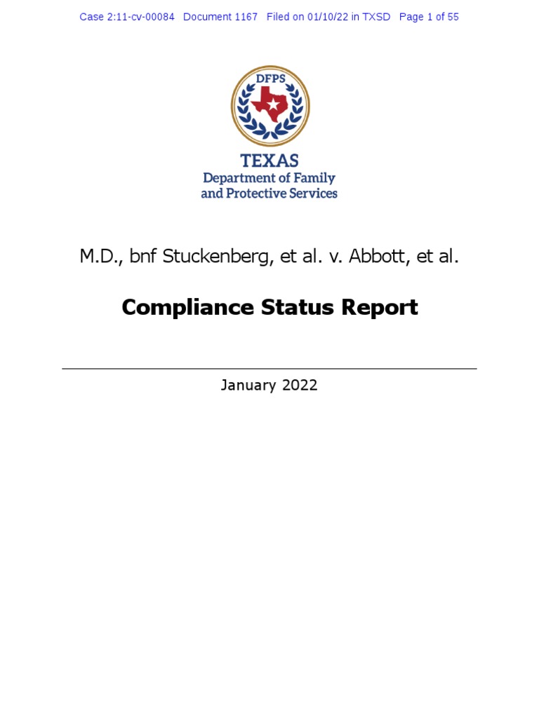 DFPS Compliance Status Report | PDF | Interactive Voice Response