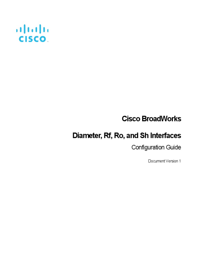 BW Diameter RF Ro ShConfigGuide | PDF | Ip Address | Command Line Interface