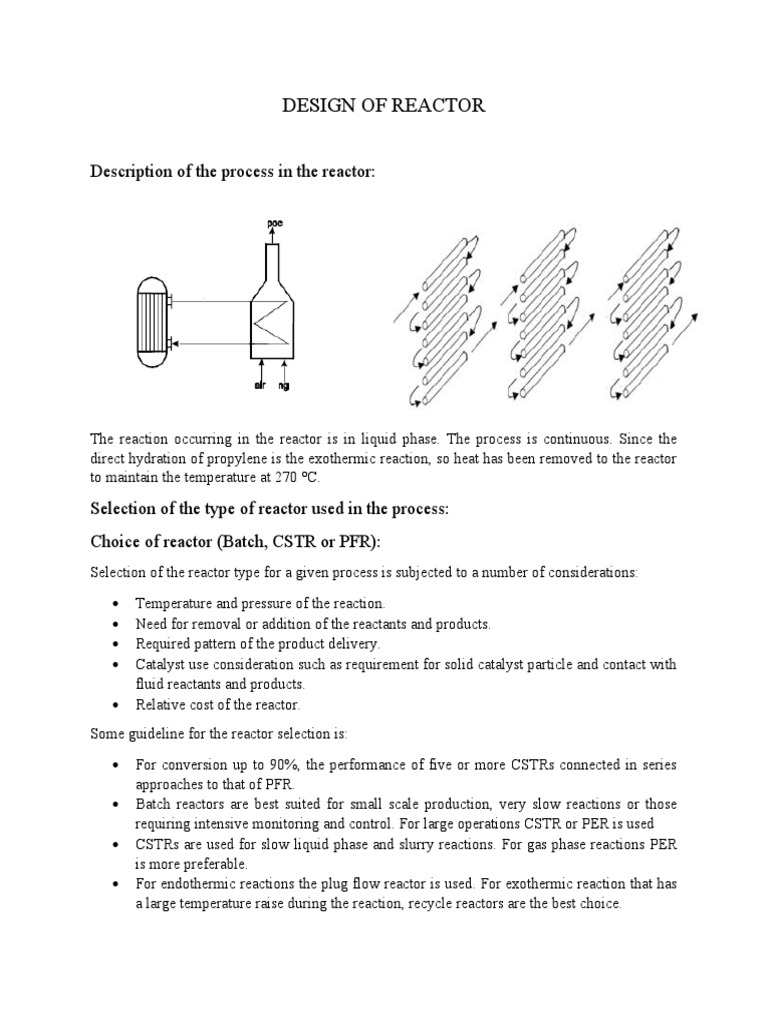 DESIGN-OF-REACTOR | PDF | Chemical Reactor | Chemical Kinetics