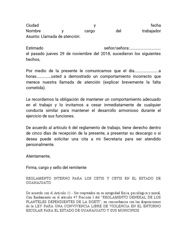 Reglamento Interno para Los Cetis y Cbtis en El Estado de | PDF