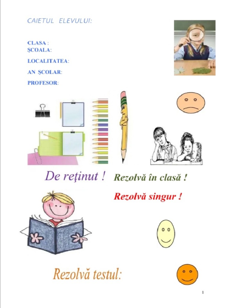 Caietul Elevului (Mate) | PDF