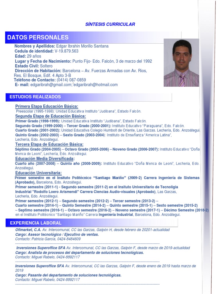 Curriculum Edgar Morillo2 AZUL | PDF