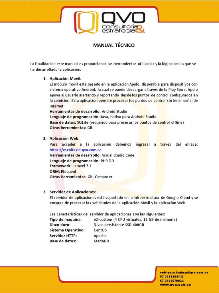 Manual Técnico | PDF | Software de la aplicacion | Middleware