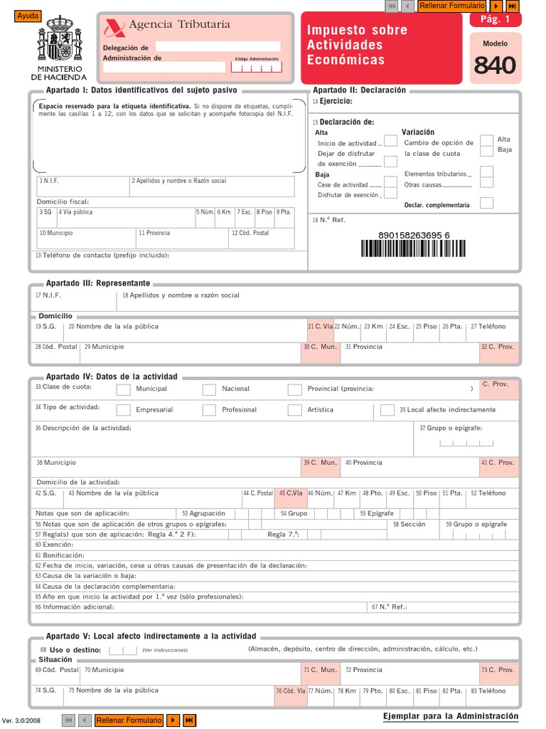 Modelo 840 | PDF | Pagos | Economias