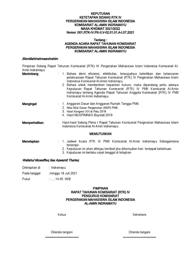 Draft RTK Al-Amin | PDF