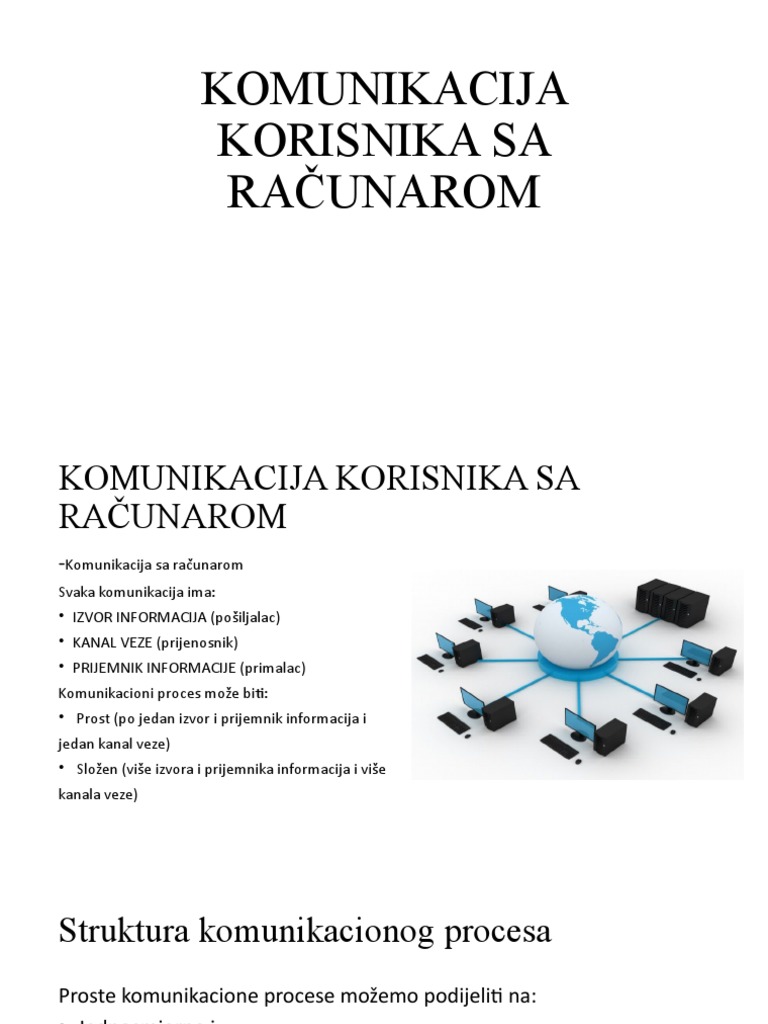 Komunikacija Korisnika Sa Racunarom | PDF