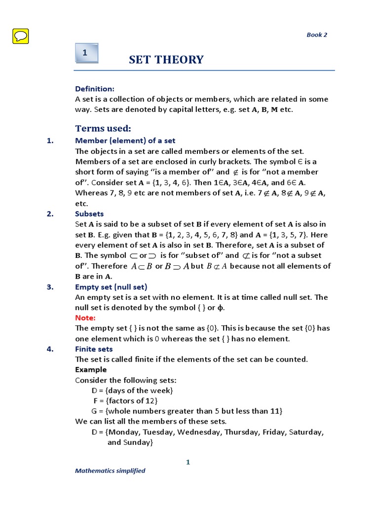 O'level Mathematics Notes1 | PDF | Set (Mathematics) | Slope